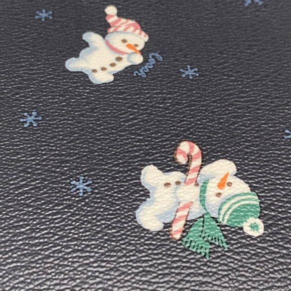 Coach | Bags | Coach Zip Set Tote With Snow Man Print Winter Holiday ...